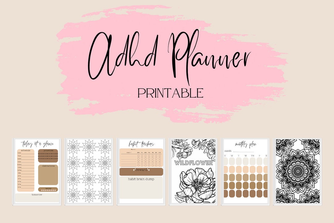 Adhd Planner | Adhd Printable | Daily Overview | Printable | Planner ...