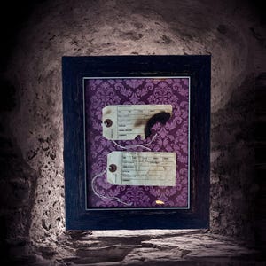 Personalized-mortician's-double-id Toe Tags in Display Frame, Oddity ...