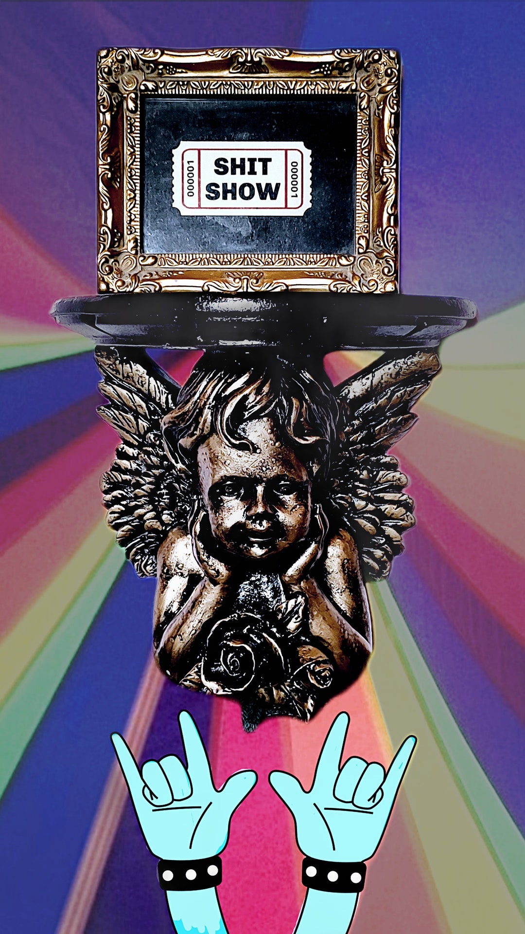 Shit Show Ticket Pass Inside A Vintage Baroque Frame, Movie Theater ...