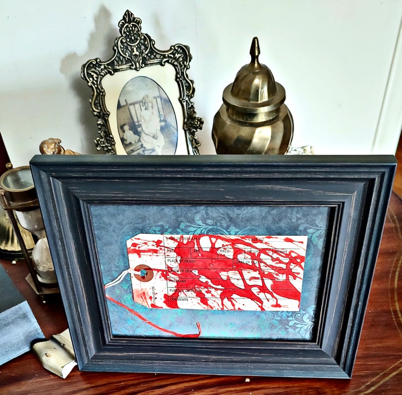 Personalized Framed Mortician Toe Tag Art, Oddities & Curiosities Decor ...