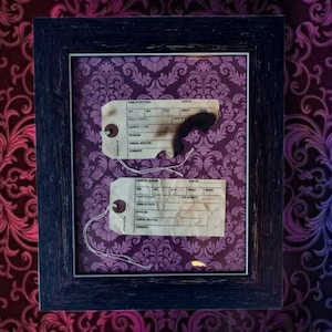 Personalized-mortician's-double-id Toe Tags in Display Frame, Oddity ...