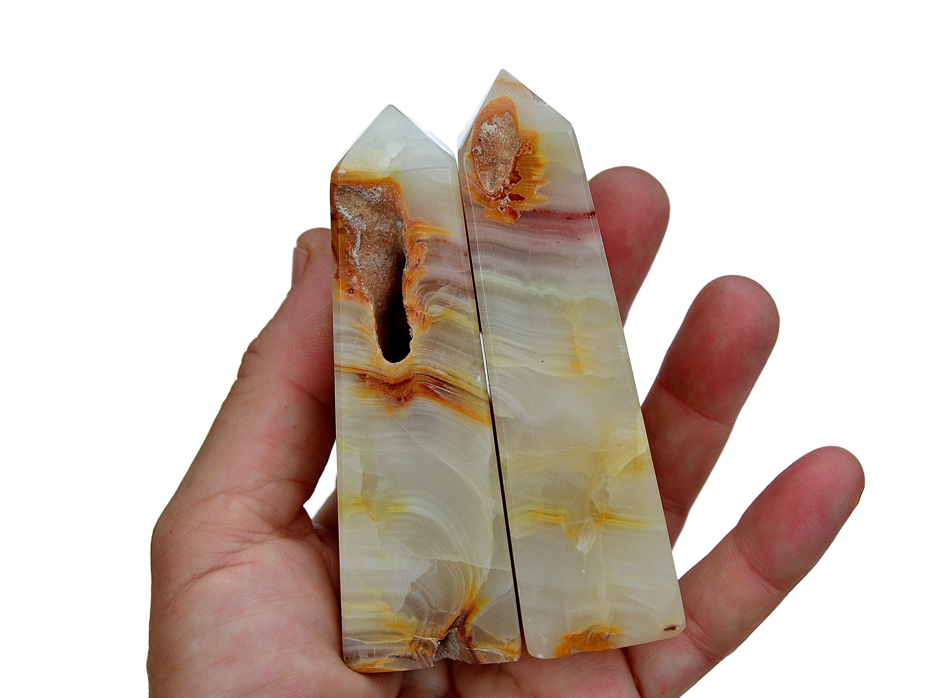 Pink Banded Onyx Obelisk 4-7 Pcs 1 Kg Crystal Lot Mineral - Etsy