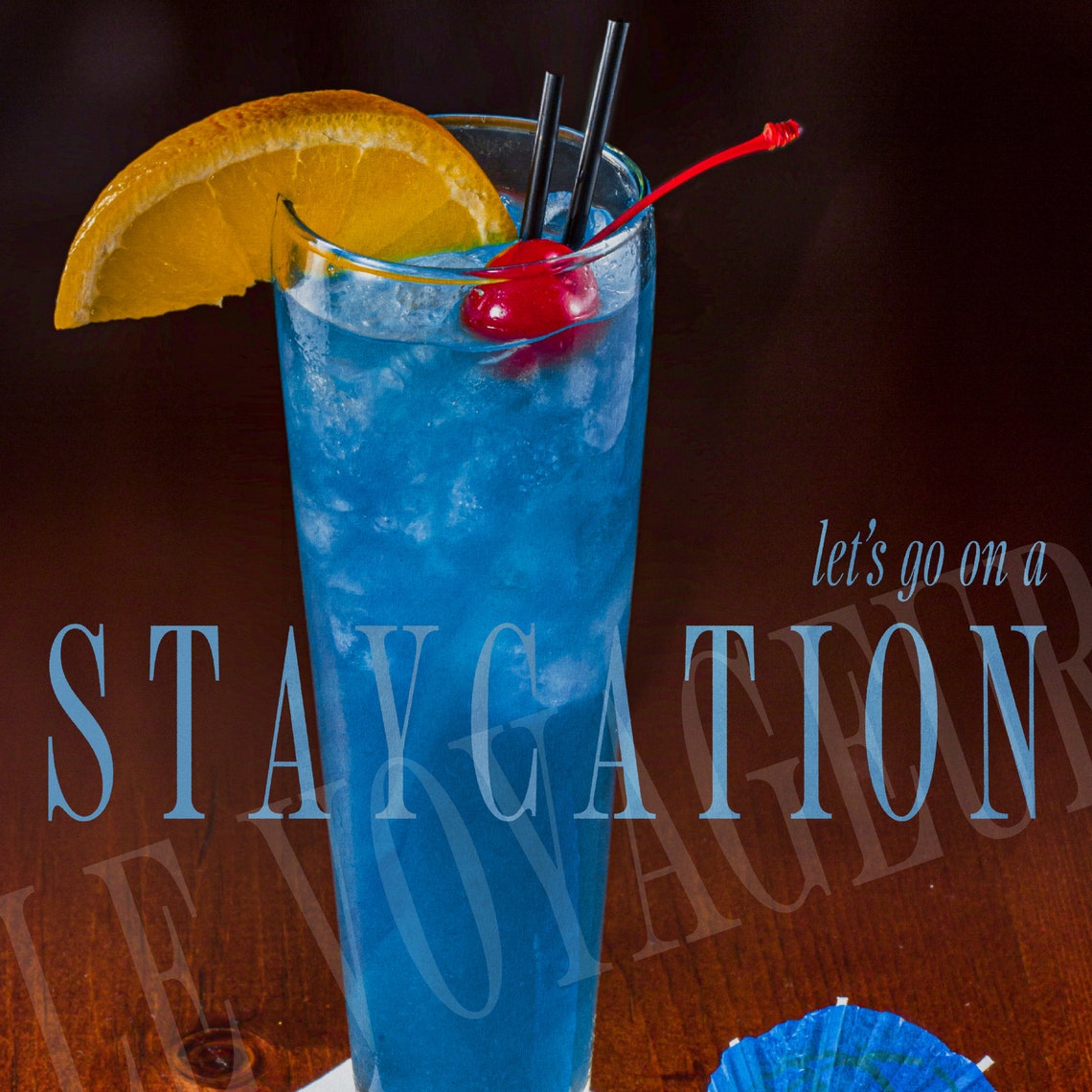 Vintage 90s Style 'staycation' Poster (unframed) - Etsy