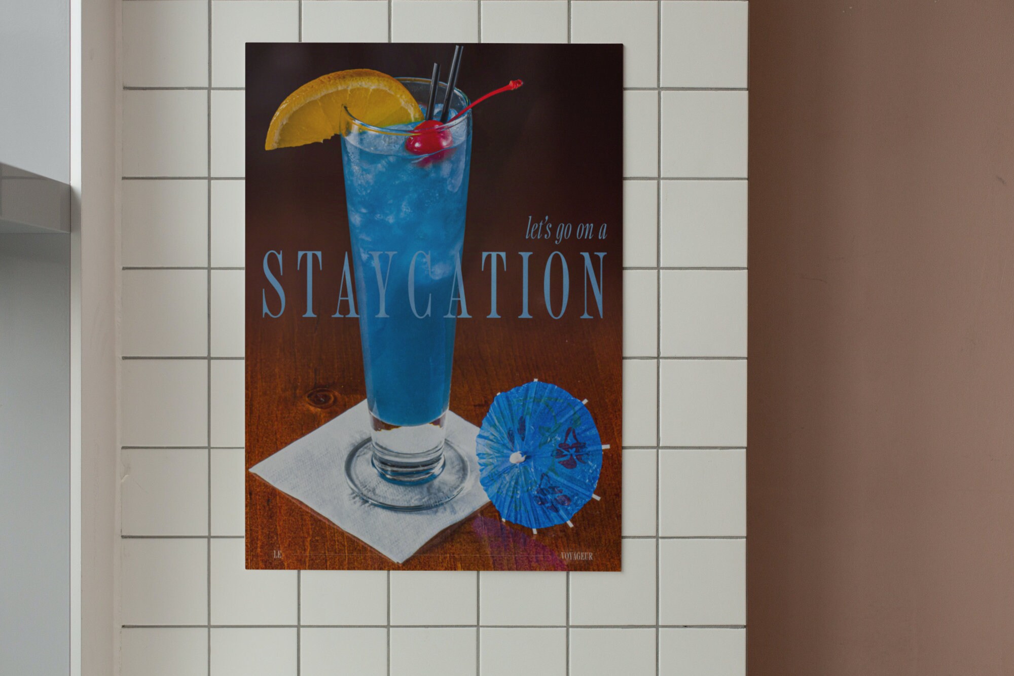 Vintage 90s Style 'staycation' Poster (unframed) - Etsy