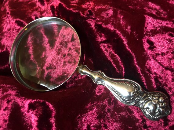 Antique Sterling Silver Magnifying Glass - Etsy