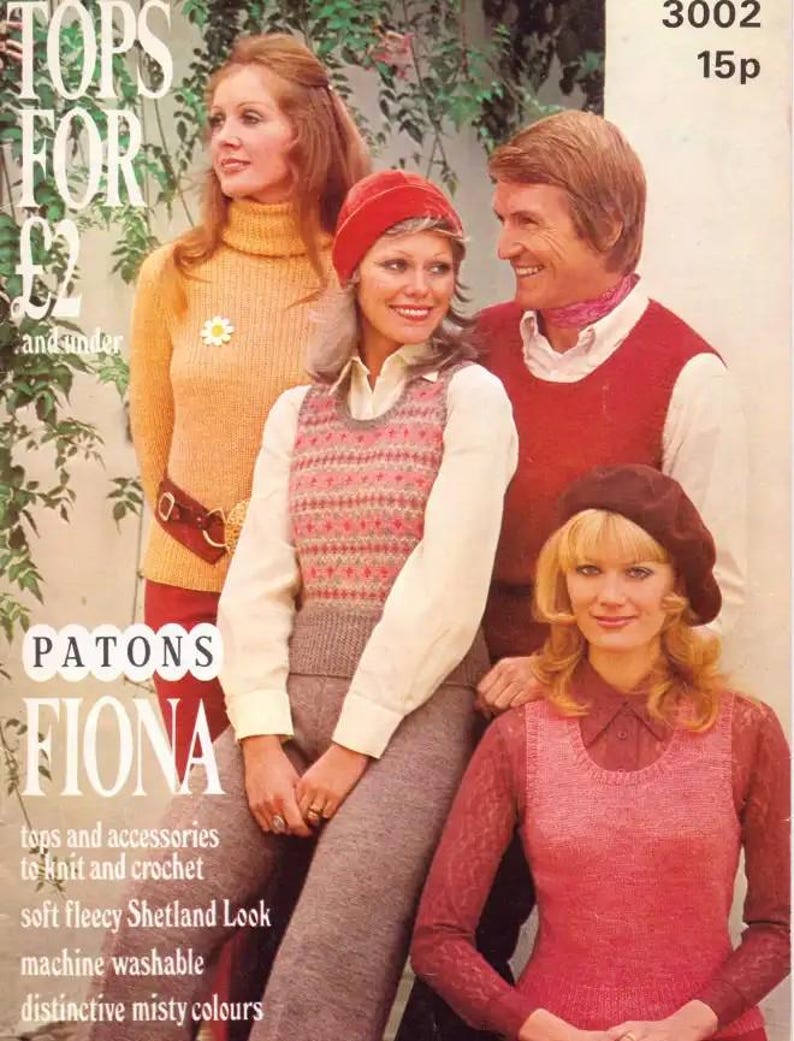 Vintage 70s Lounge Set Knitting Pattern for Ladies, 2 Patterns ...