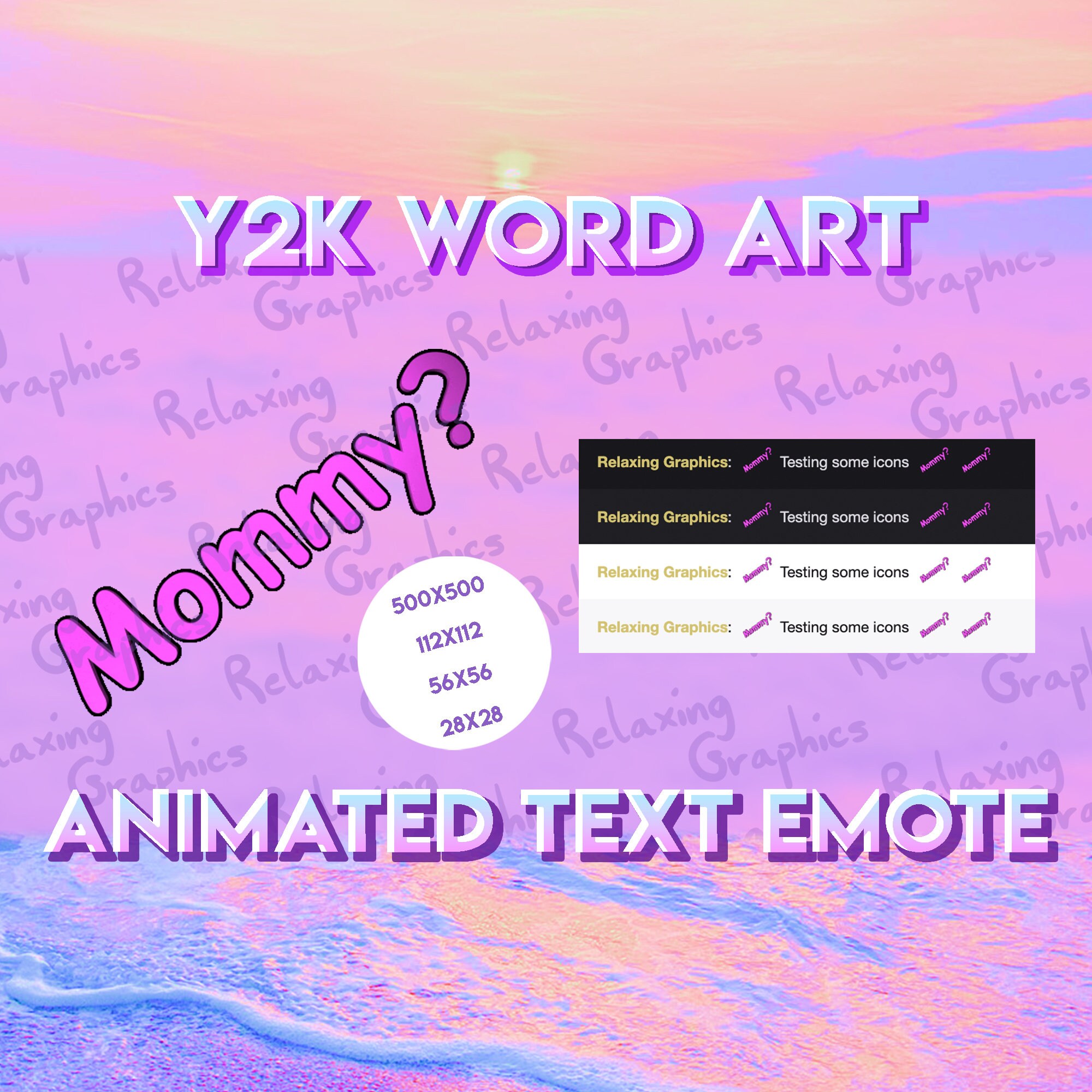 Mommy? Sorry. ANIMATED Rotating Y2K Word Art/ Windows Screensaver Text ...
