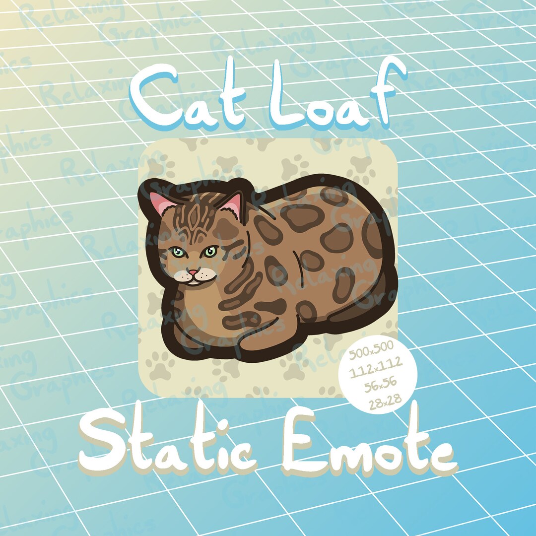 Bengal Cat Loaf Static Emote for Twitch, Discord, Youtube - Etsy