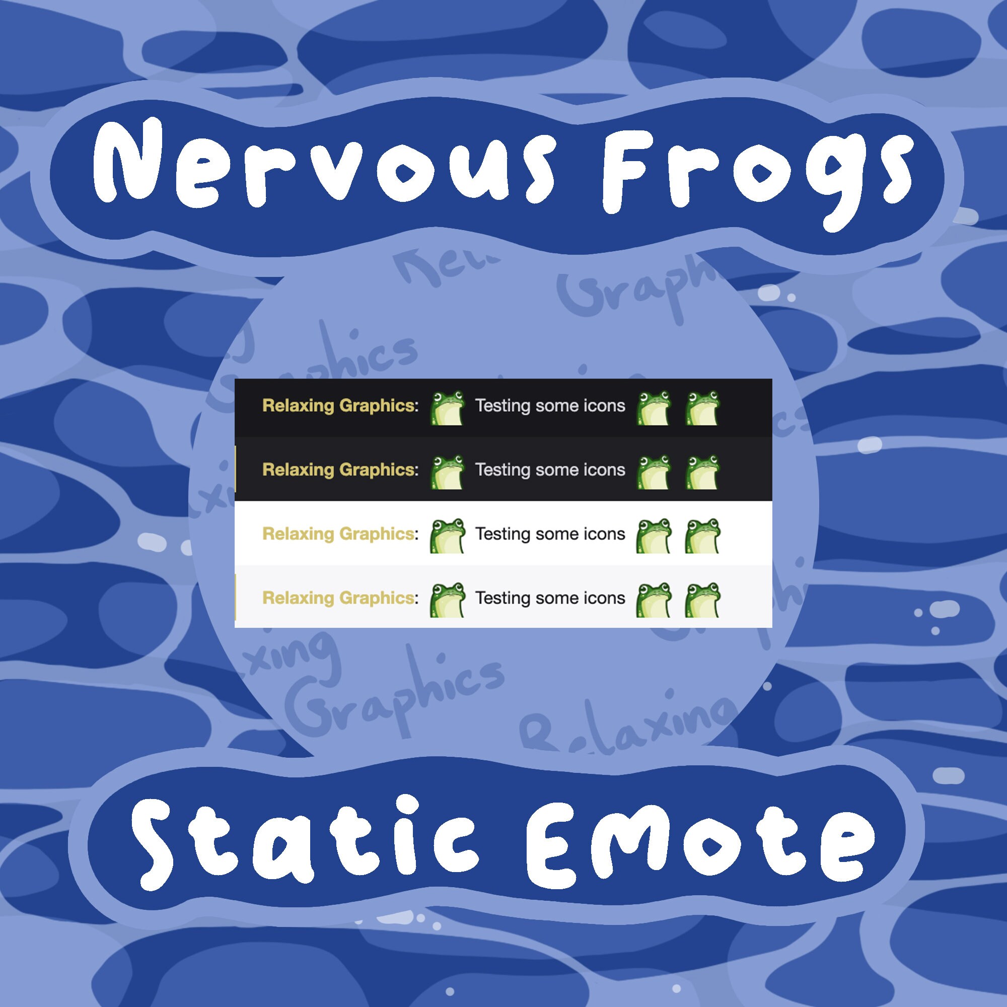 No Thoughts Frog Static Emote for Twitch Discord Youtube - Etsy