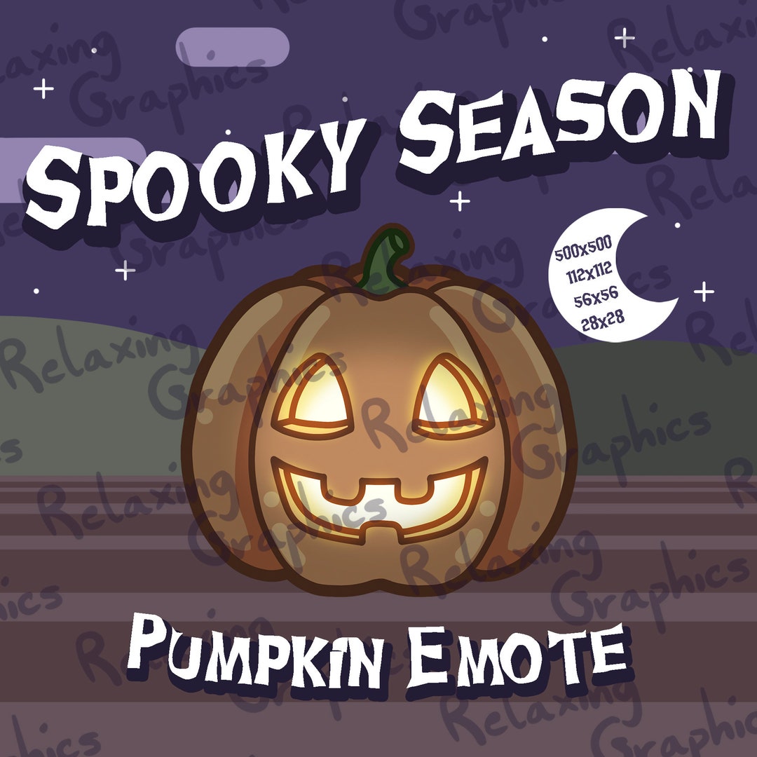 Classic Pumpkin Static Emote for SPOOKY SEASON! for Twitch, Discord ...