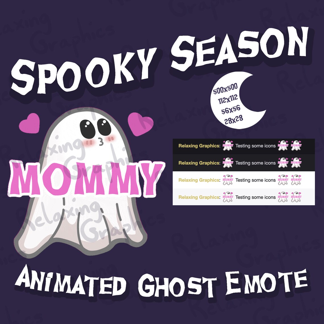 ANIMATED Mommy Ghost Emote for SPOOKY SEASON! for Twitch, Discord - Etsy