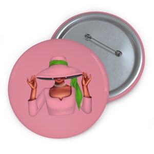 1908 AKA Pink and Green Sorority Pin Button Soror salmon Pink Dress ...