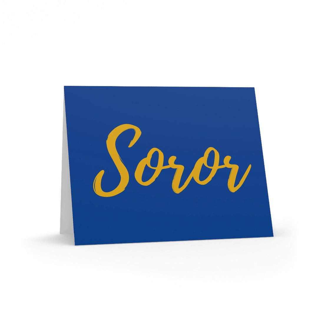 Sgrho Sorority Greeting Cards: Royal Blue & Gold, 8-pack - Etsy