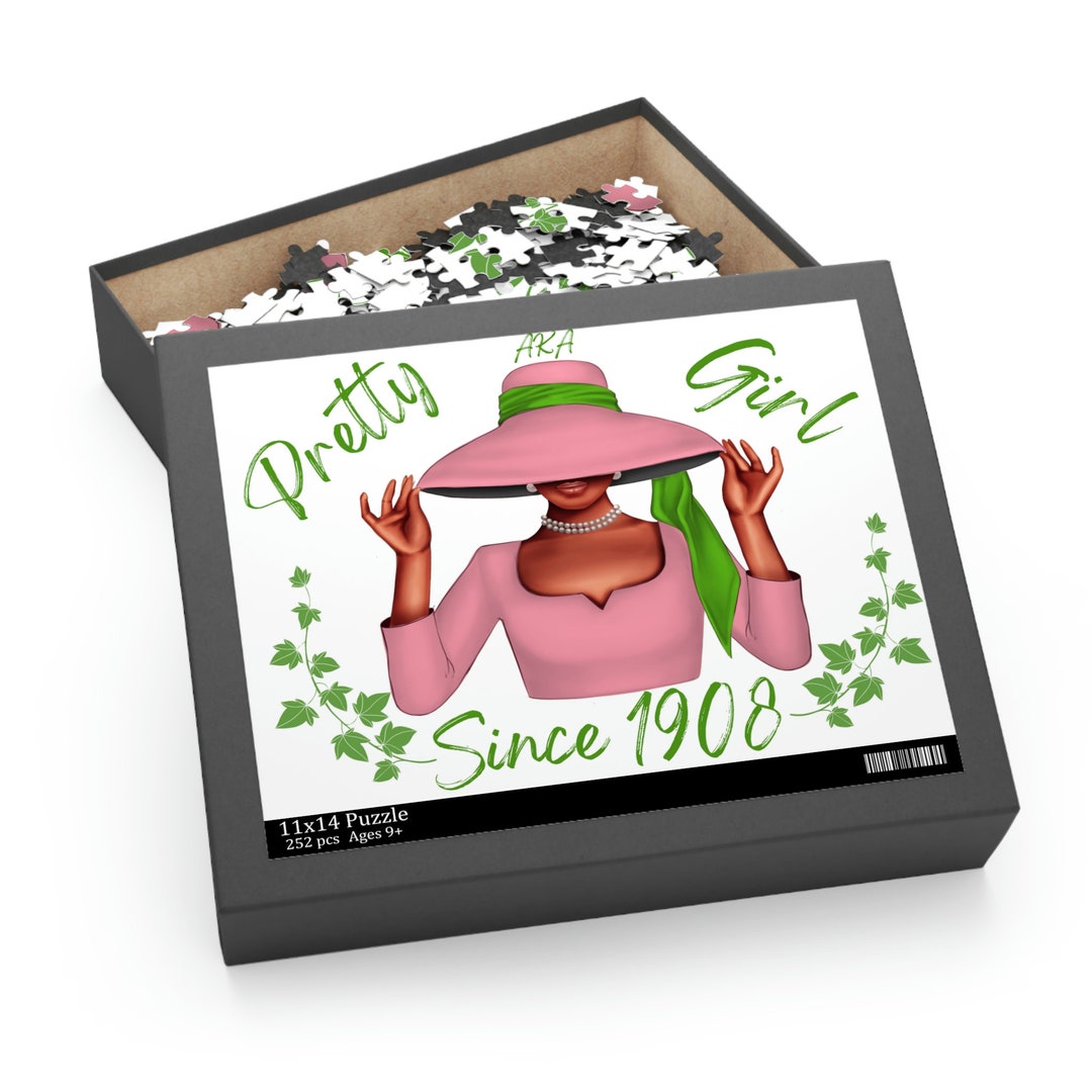 AKA Pretty Girl Since 1908 Puzzle (252-piece) | Sorority Gifts | 1908 ...