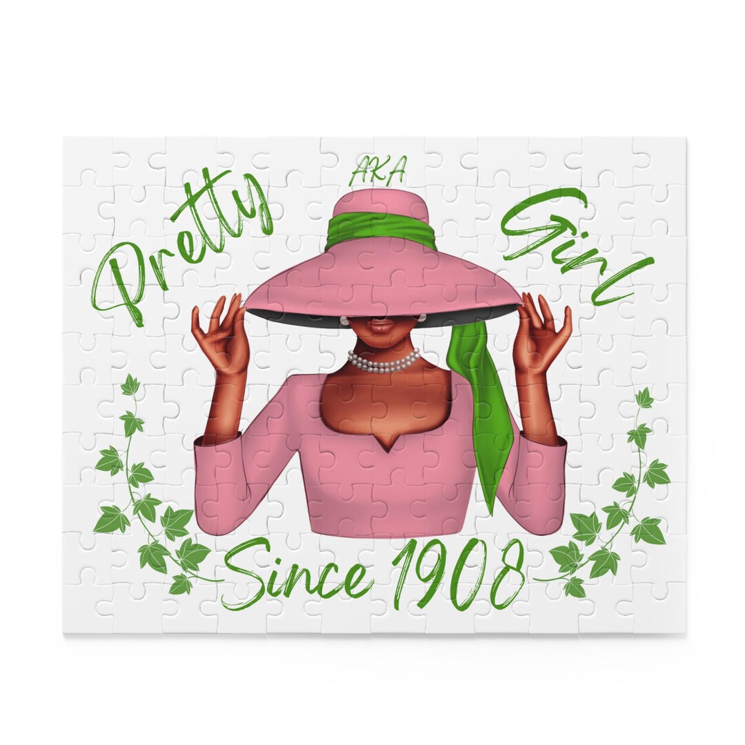 AKA Pretty Girl Since 1908 Puzzle (120-piece) | Sorority Gifts | 1908 ...