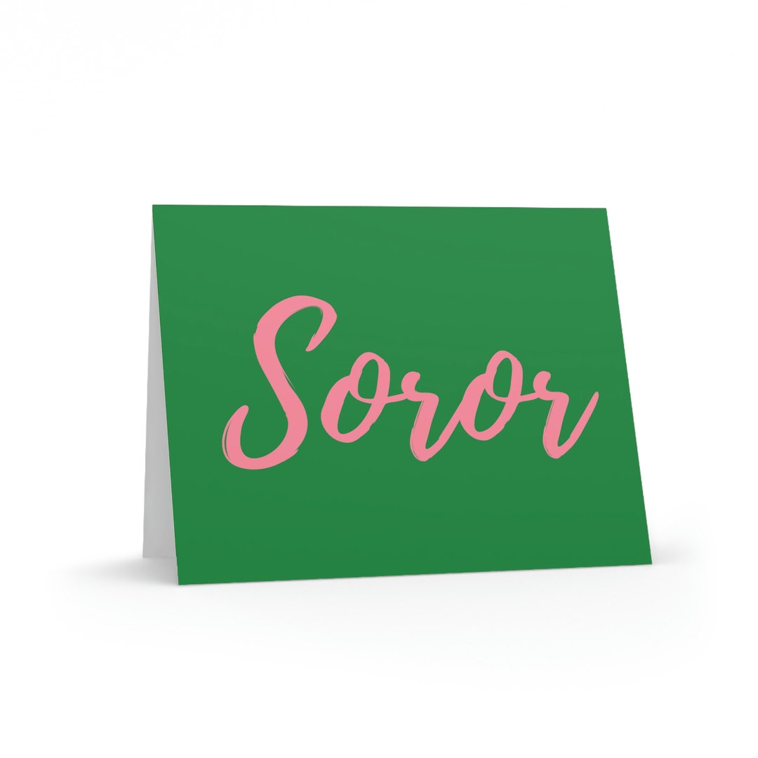 Soror AKA Inspired Greeting Cards 8 Pack With Envelopes AKA 1908 Pink ...