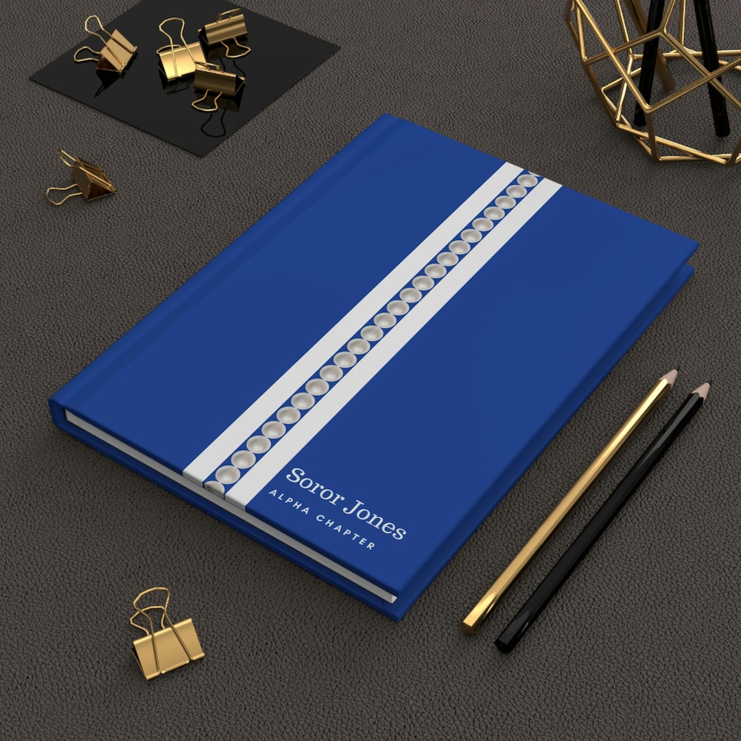 Personalized Zeta Phi Beta Pearl Journal: Blue Hardcover Diary - Etsy