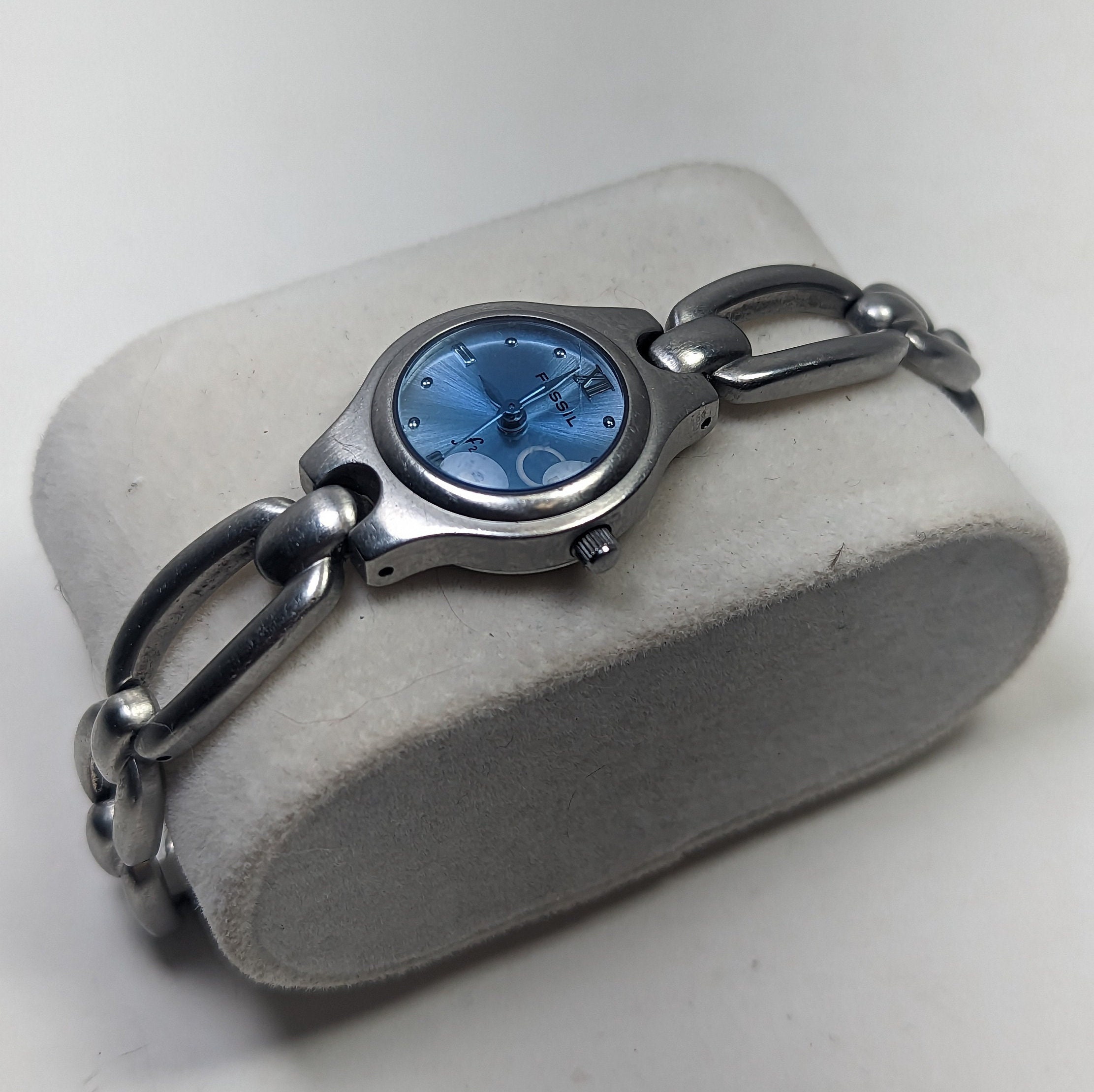 Fossil Ladies Wrist Watch Blue-dial Stainless Steel F2 2 - Etsy