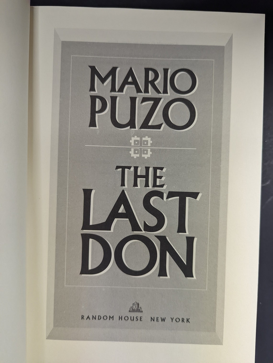 First Edition of the Last Don by Mario Puzo Random House - Etsy