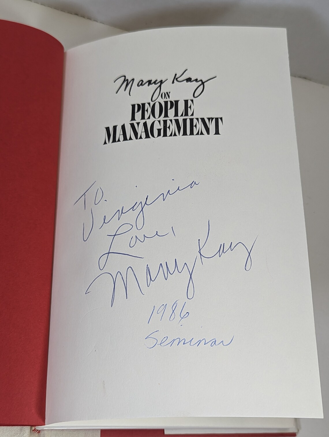 SIGNED! Mary Kay on People Management 1984 Hardcover Reference (GOOD ...