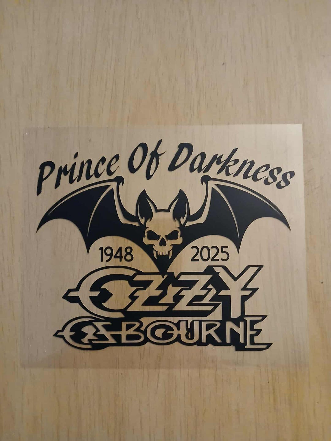 Prince of Darkness Ozzy Osbourne Bat Vinyl Window Decal - Etsy