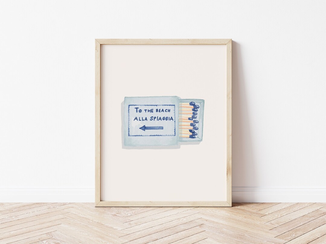 Coastal Matchbox, Matchbox Collection Art Print, Matchbox Illustration ...