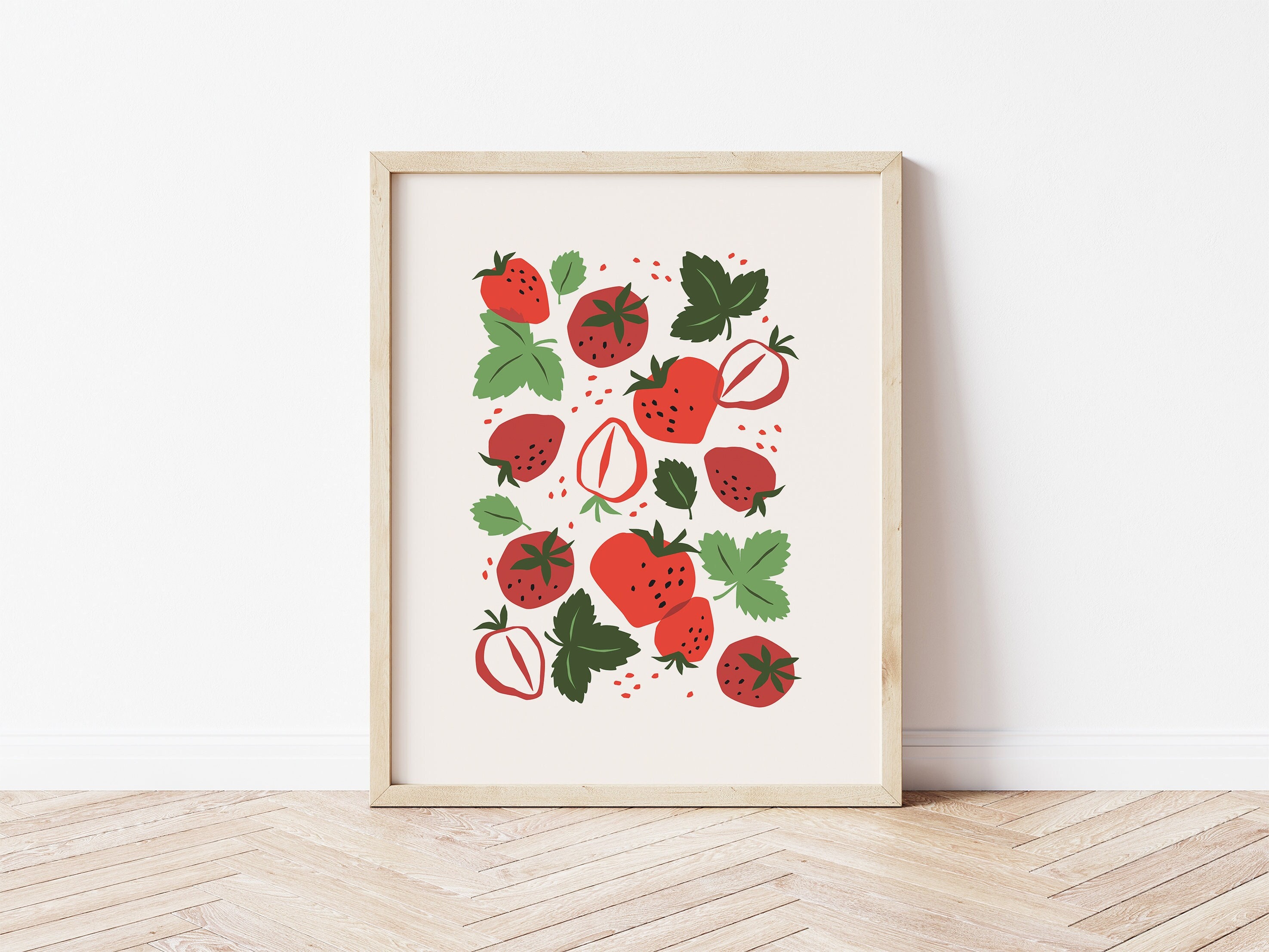 Strawberry Print, Fruit Print, Strawberry Poster, Fruit Market Poster ...