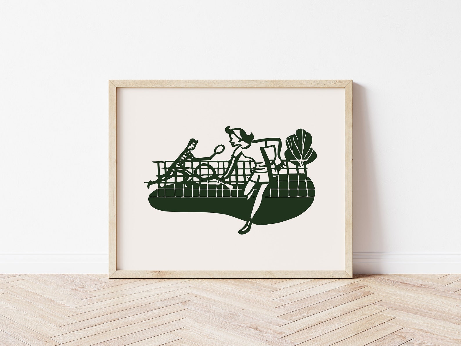 Vintage Tennis Print, Vintage Tennis Wall Decor, Tennis Ball Art Print ...