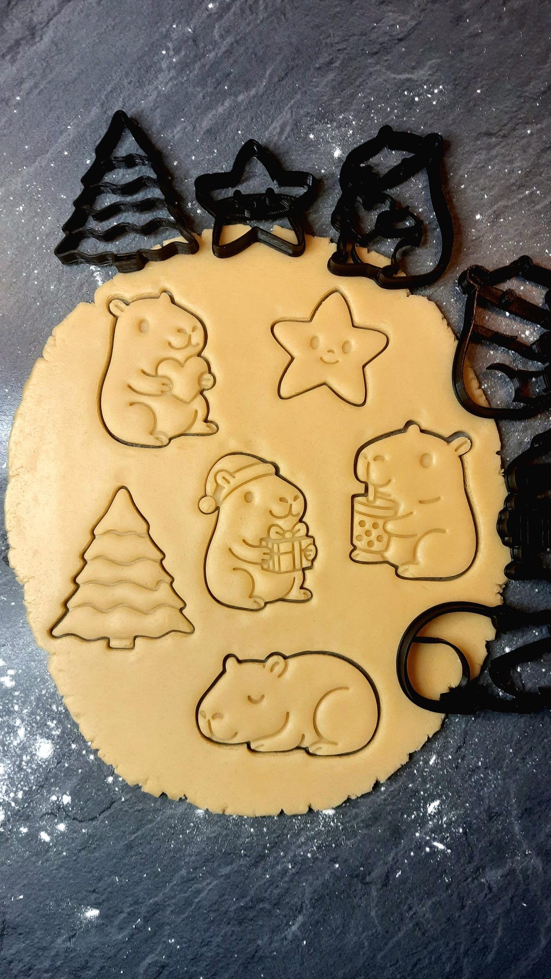 Capybara Cookie Cutter, Capybara Party, Christmas, Bubble Tea, Children ...