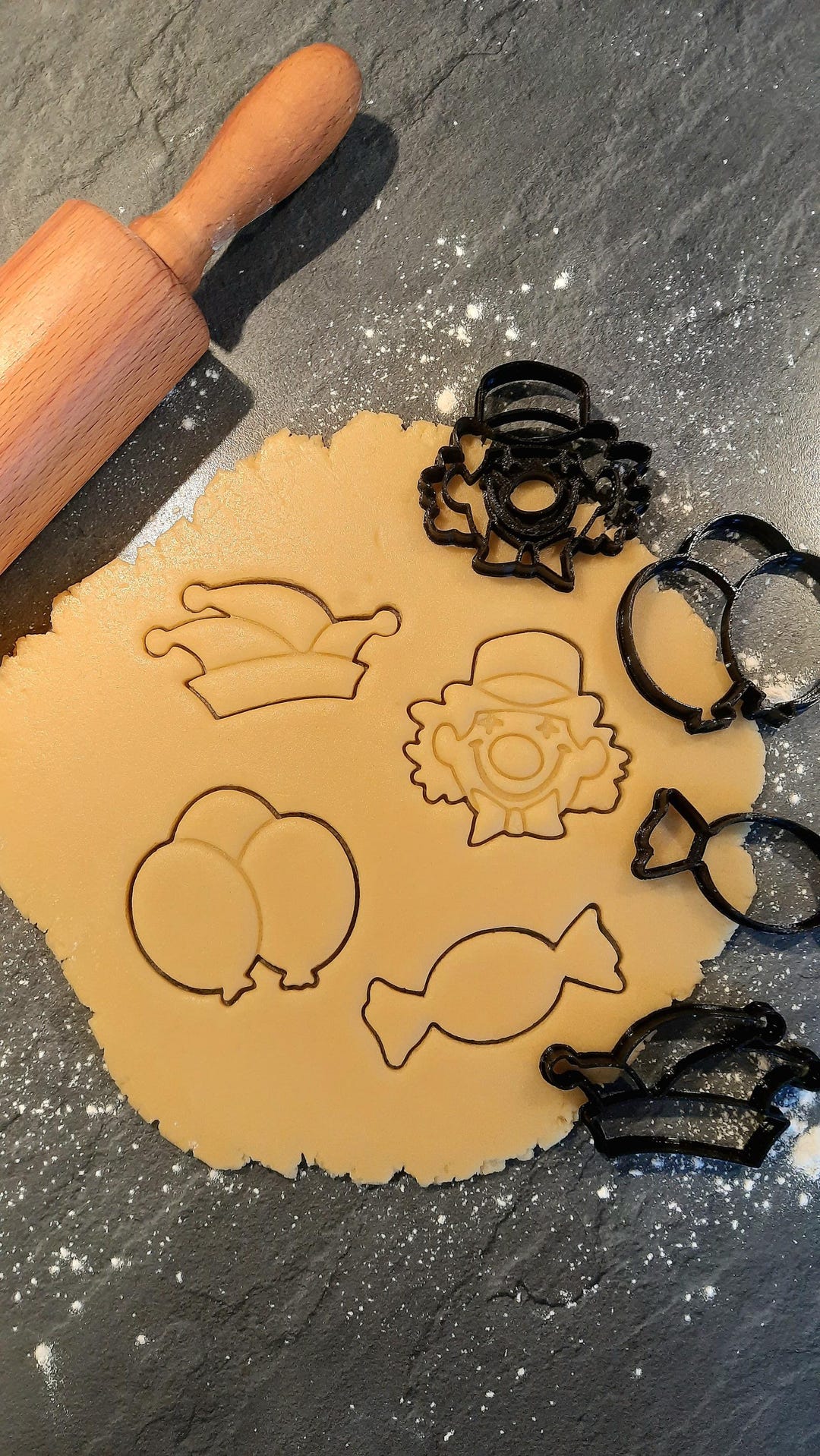 Carnival Cookie Cutters, Clown Jester's Cap, Helau Alaaf Carnival Mask ...
