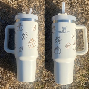 Pumpkins & Leaves Vinyl Stanley Tumbler Cup Wrap Halloween - Etsy