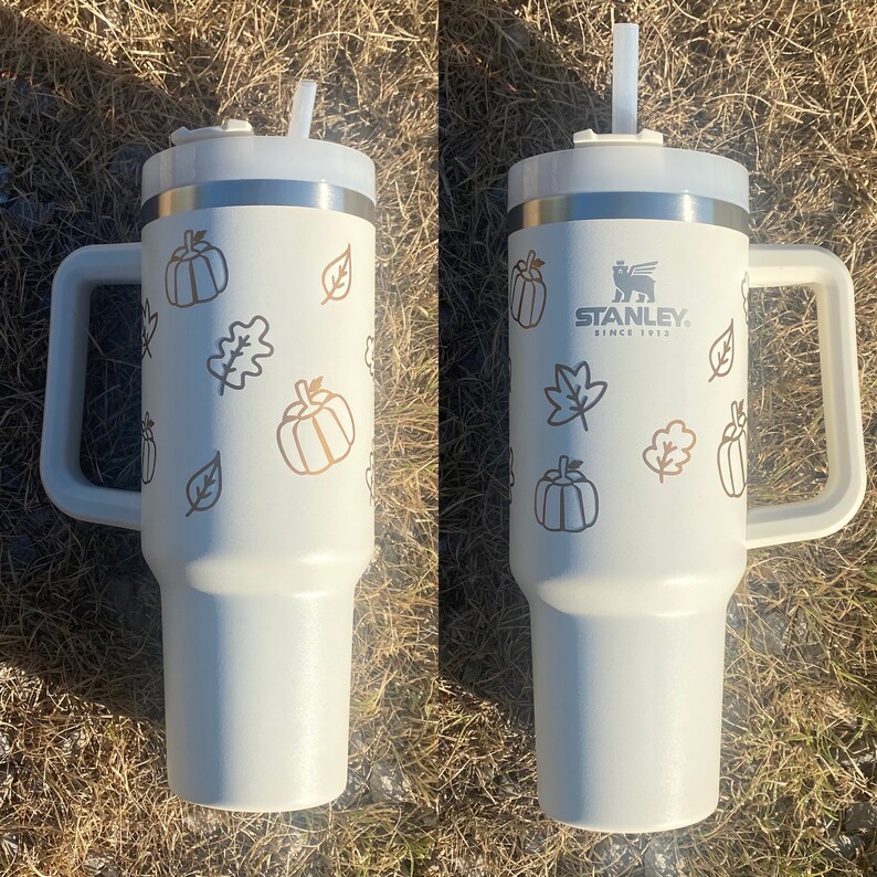 Pumpkins & Leaves Vinyl Stanley Tumbler Cup Wrap Halloween - Etsy