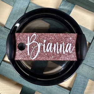 Glitter Tumbler Topper Stanley Lid Topper Acrylic & Glitter Name Insert ...