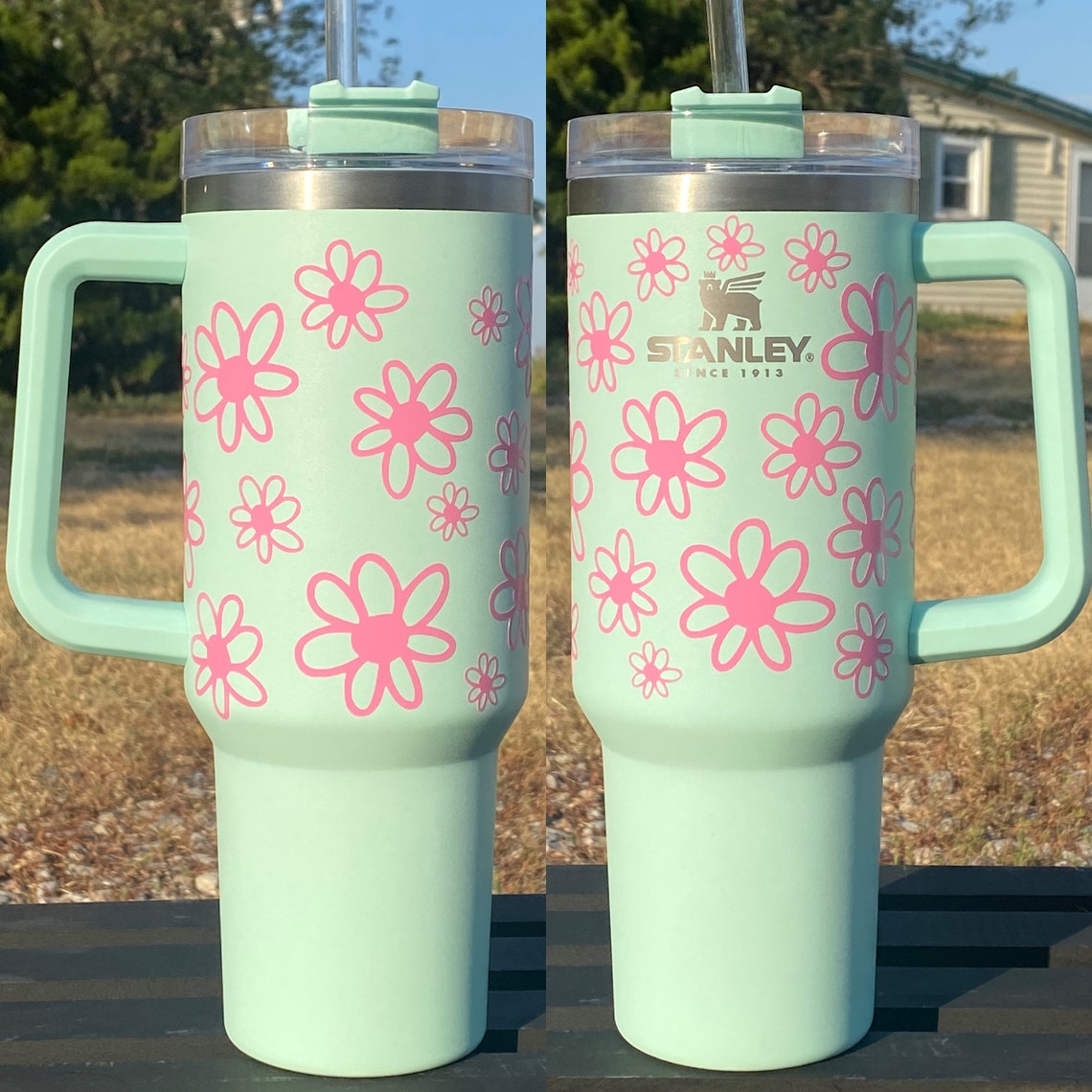 Cute Flower Print Full Wrap Tumbler Decal Custom Tumbler - Etsy Cute Flower Print Full Wrap Tumbler Decal Custom Tumbler - Etsy