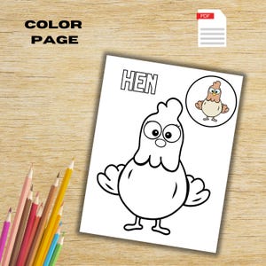 Printable Hen Craft Template | Pet Animal Craft | Fall Activities ...