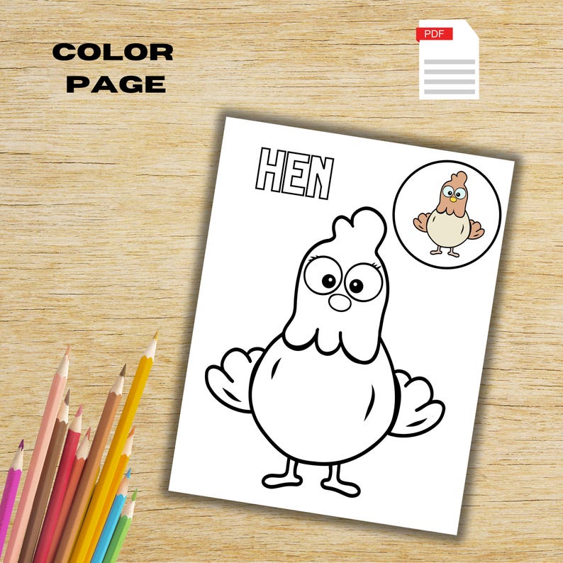Printable Hen Craft Template | Pet Animal Craft | Fall Activities ...
