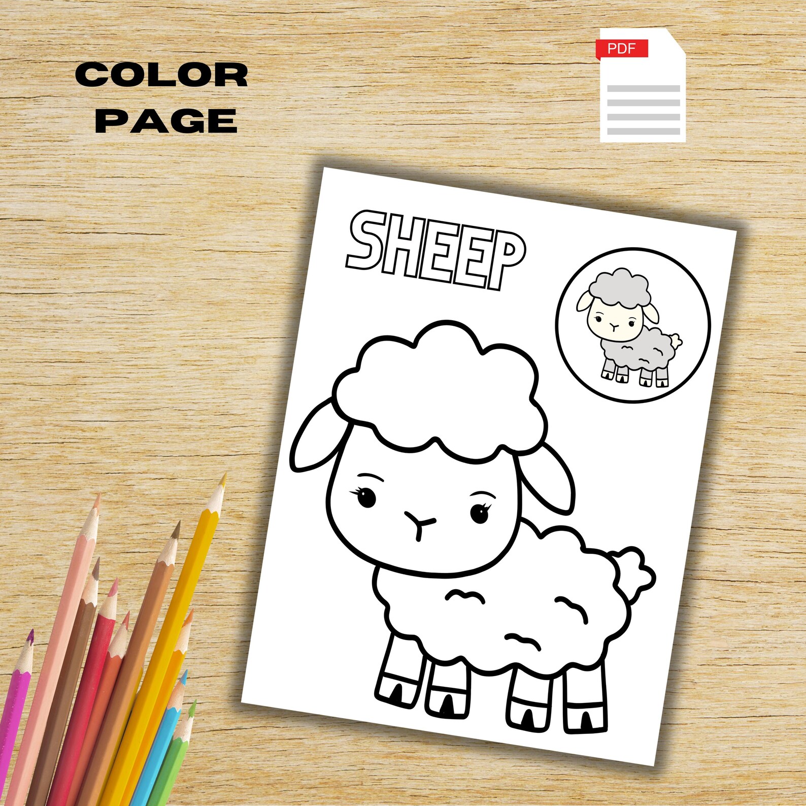 Sheep Craft Printable | Cut and Paste Activity for Kids | Farm Animal ...