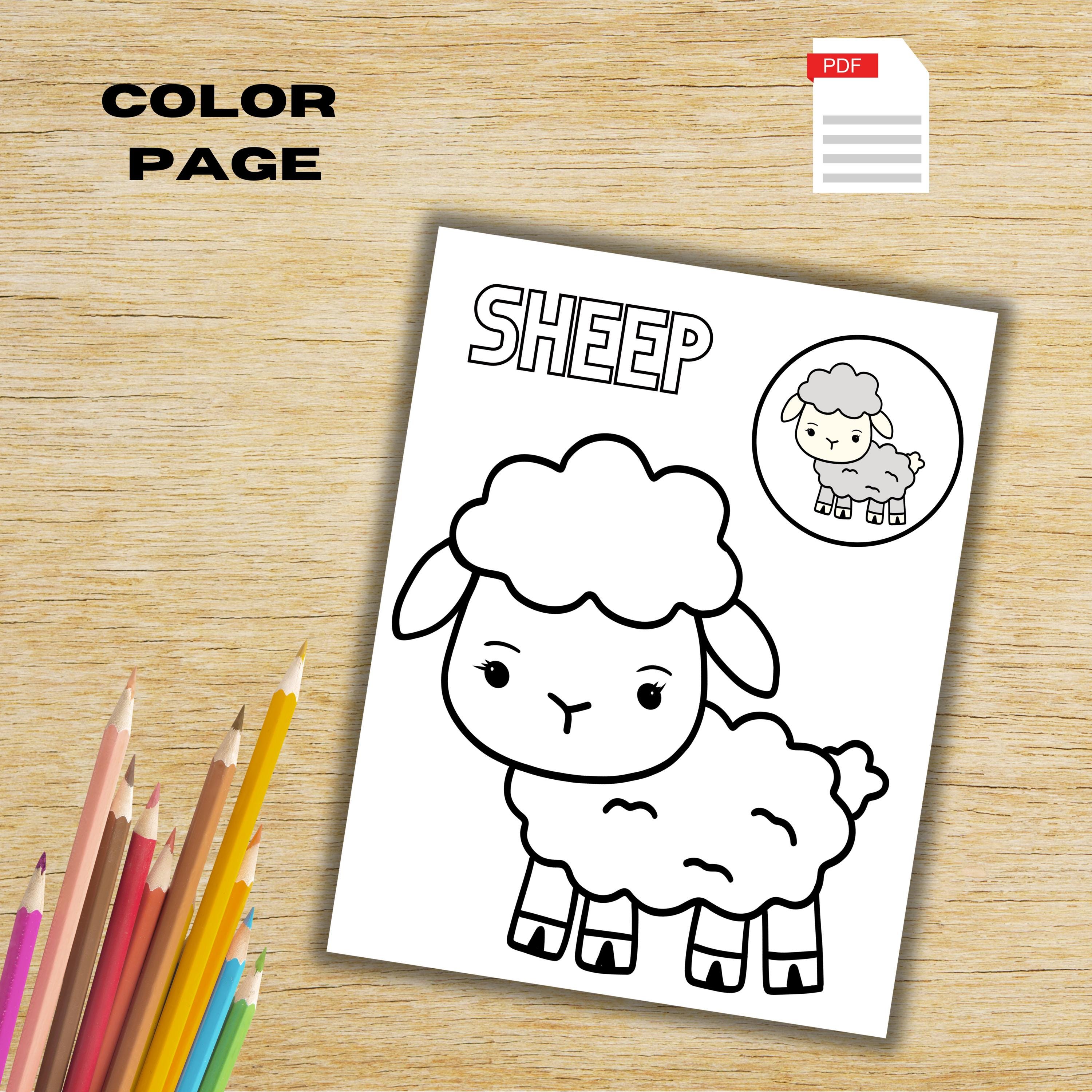 Sheep Craft Printable | Cut and Paste Activity for Kids | Farm Animal ...
