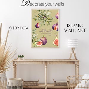 Fig and Olive | Islamic Wall Art | Arabic English Quran | Quran Fruit ...
