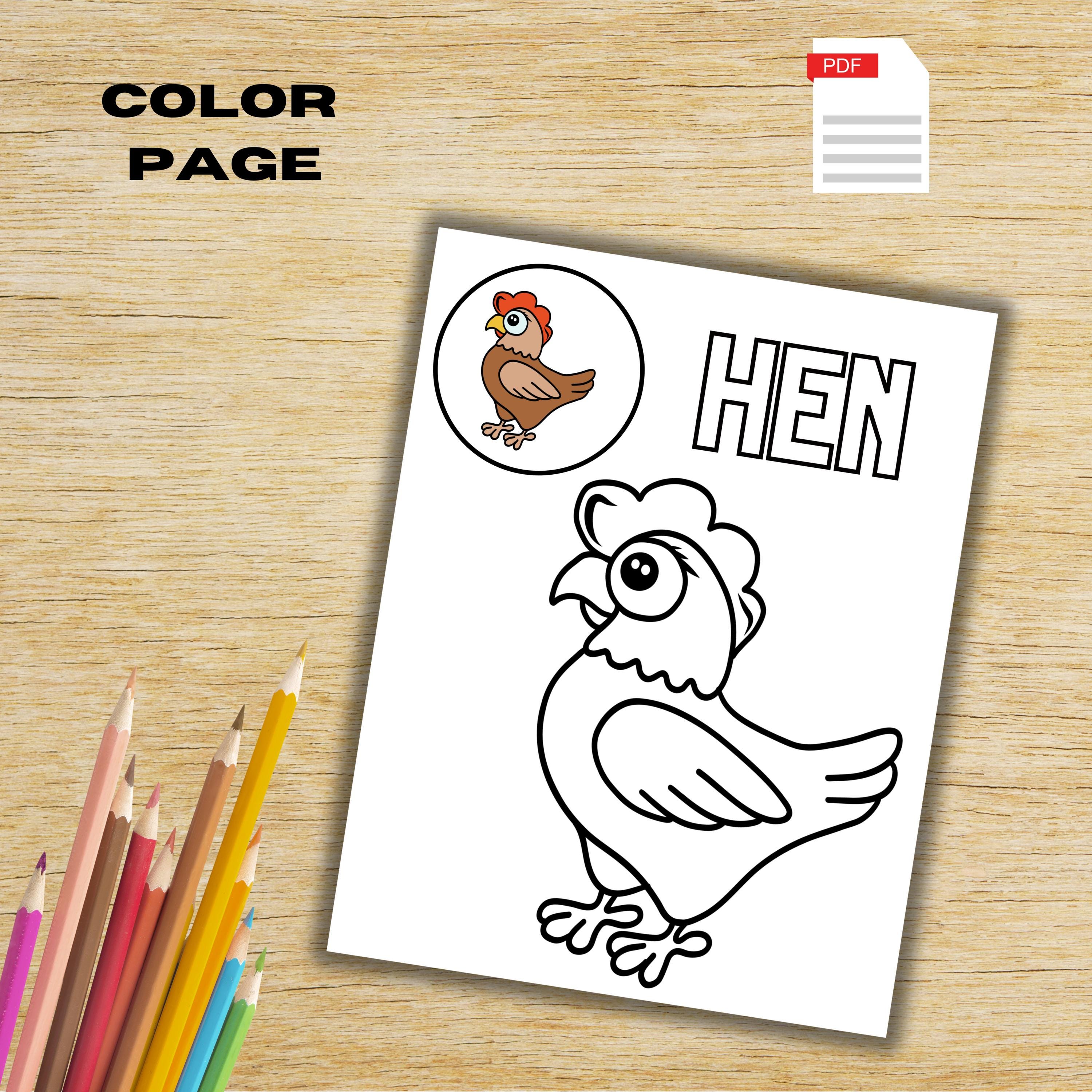 Hen Craft Printable | Fun Cut-and-paste Activity for Kids | PDF Digital ...