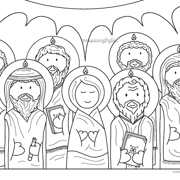 Pentecost Coloring Sheet - Etsy