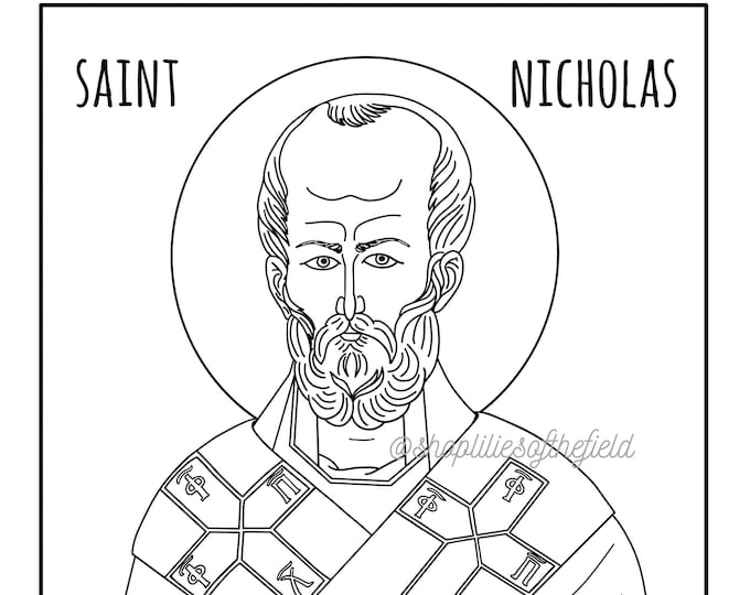 Saint Nicholas Coloring Book - Etsy