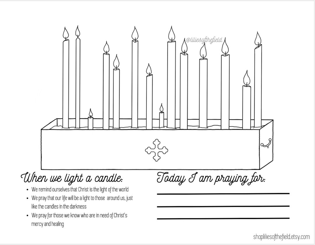 Church Candles Printable - Etsy