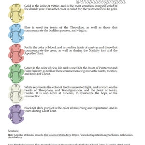 Orthodox Liturgical Colors Coloring Page - Etsy