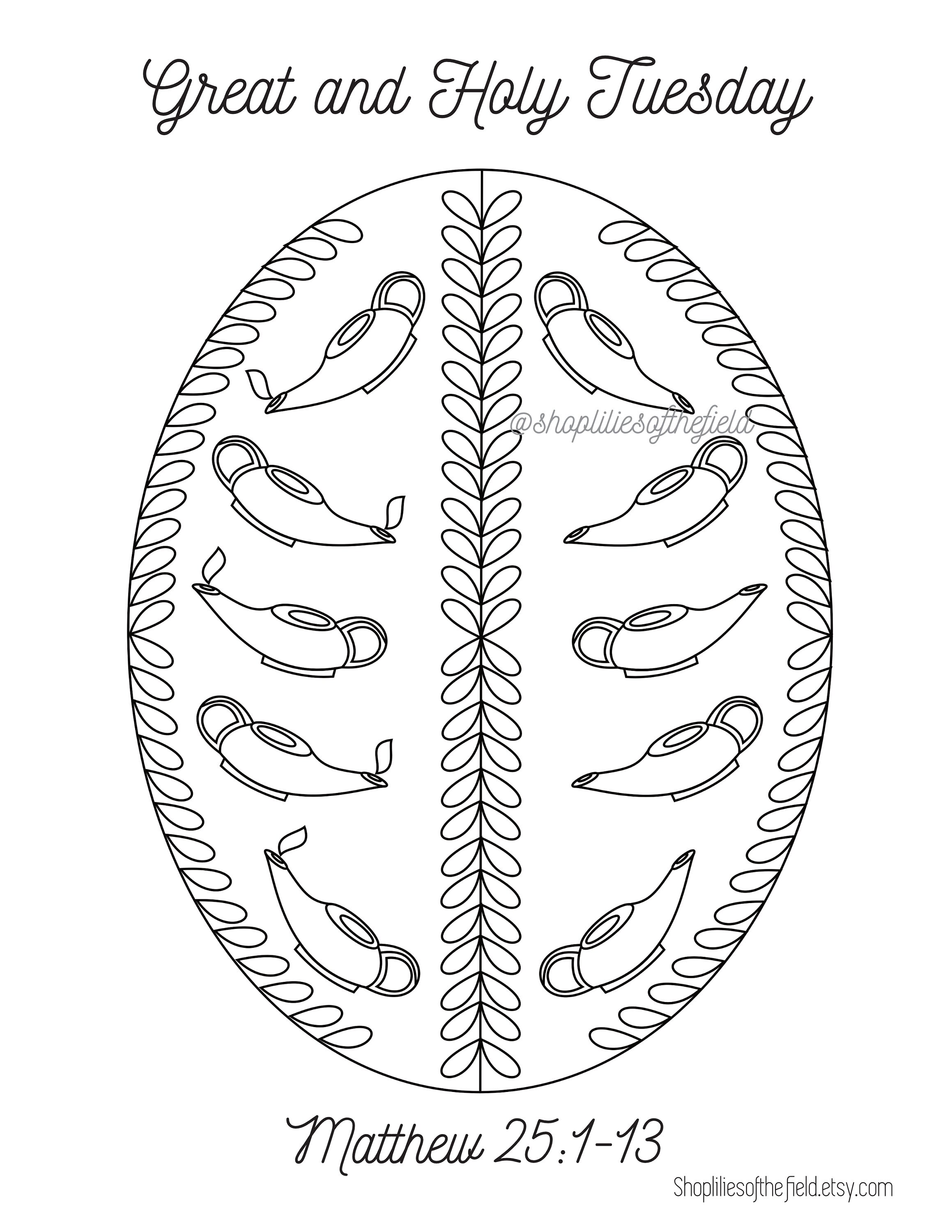 Holy Week Egg Coloring Pages - Etsy