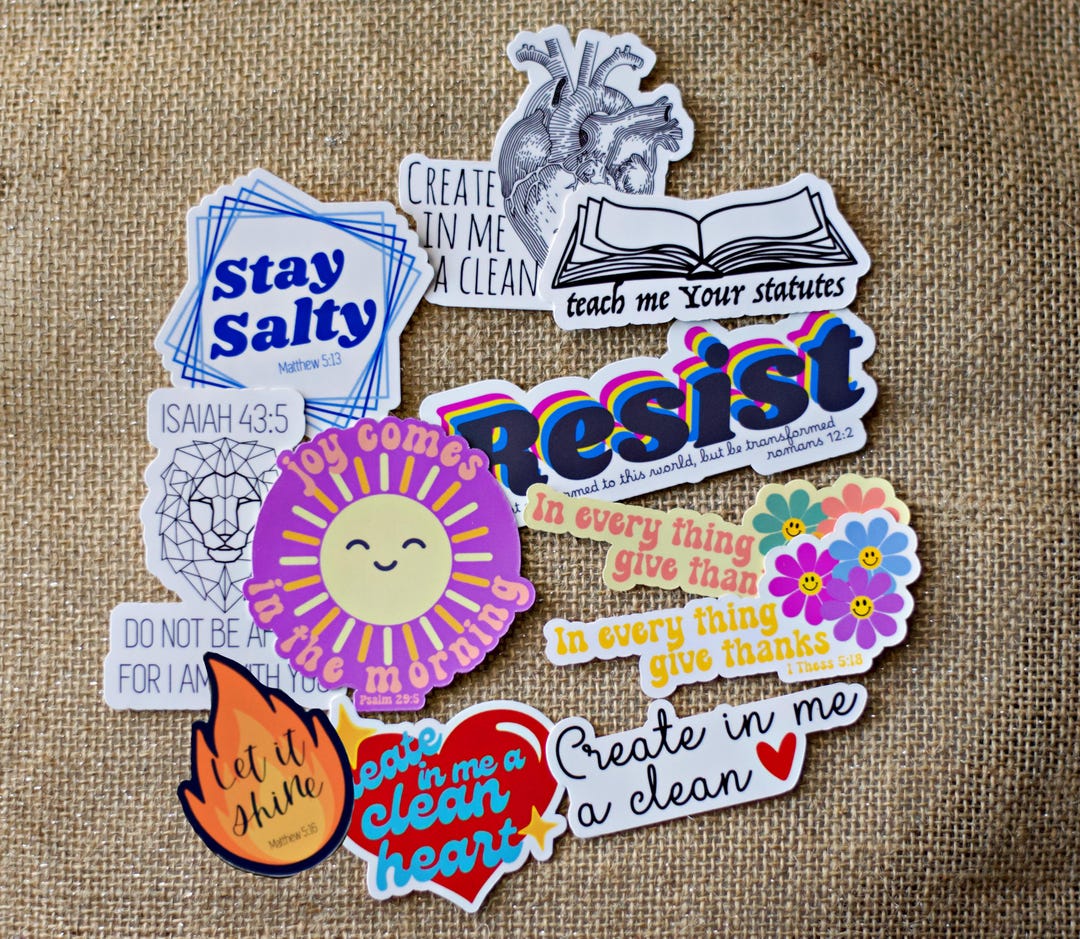 Christian Vinyl Stickers - Etsy