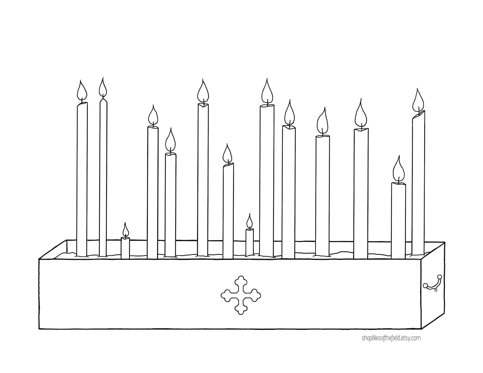 Church Candles Printable - Etsy