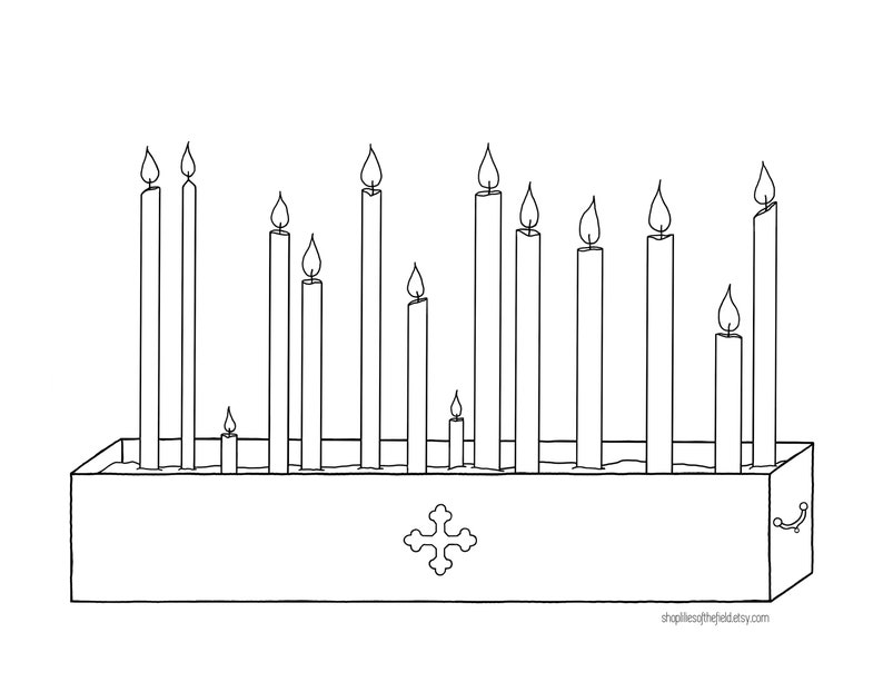 Church Candles Printable - Etsy
