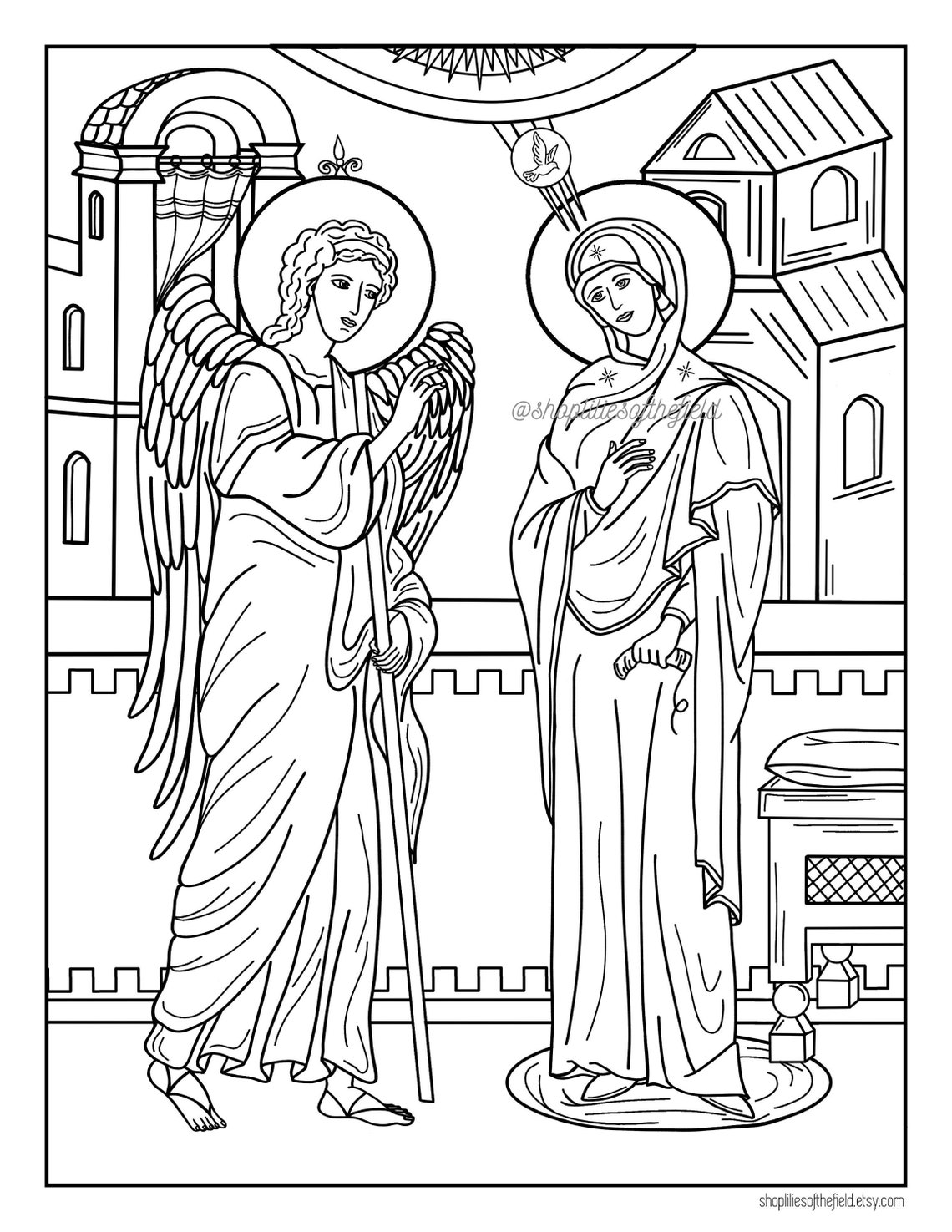 Annunciation Icon Printable - Etsy