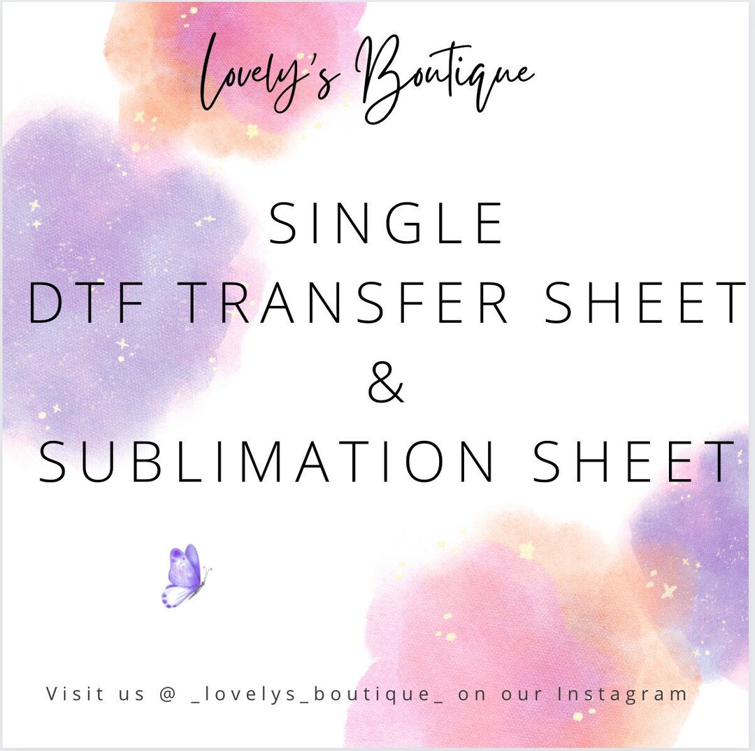 DTF and Sublimation Transfer Sheets - Etsy